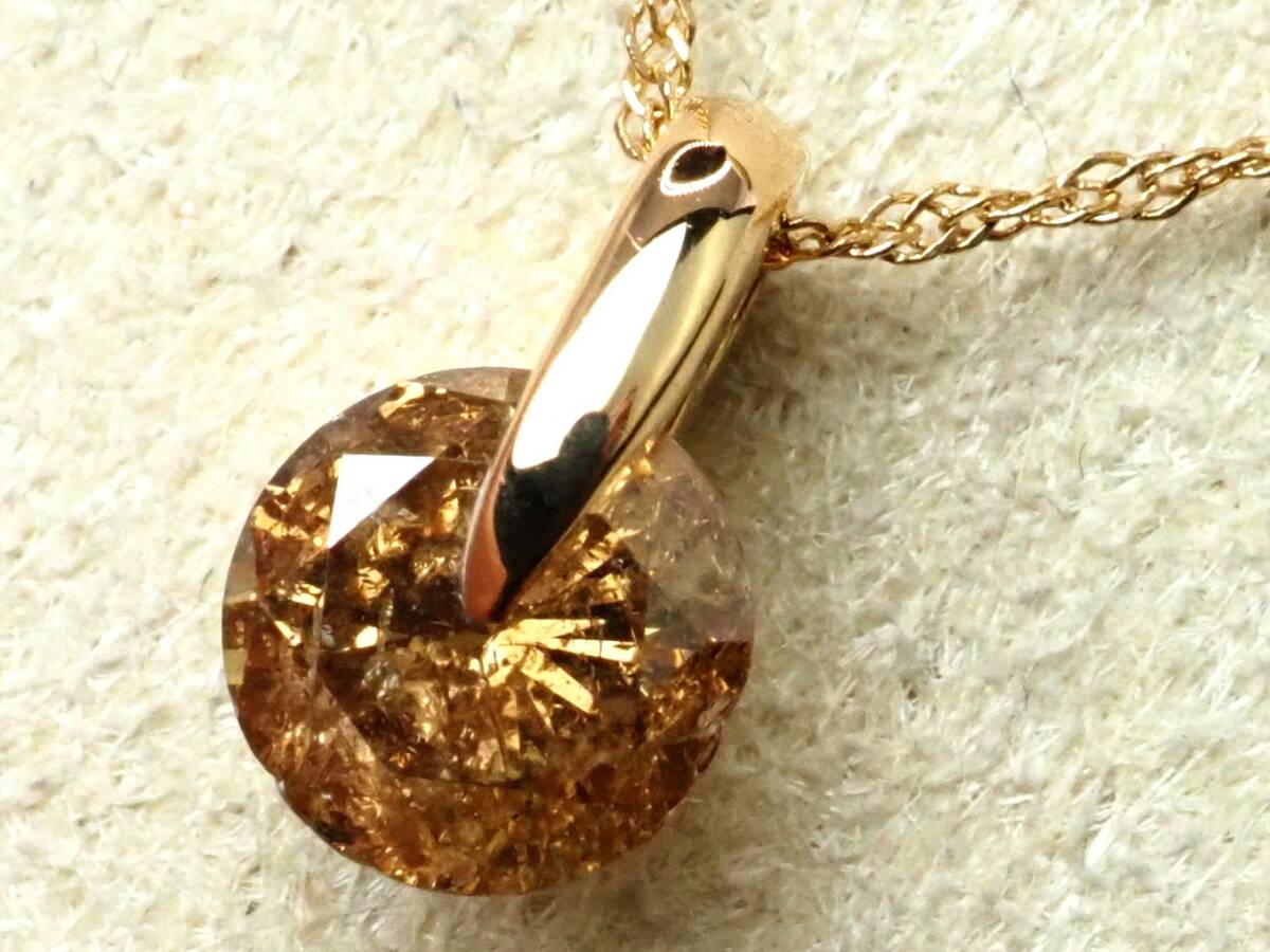 Yahoo!オークション - 【6299M】K18 天然ダイヤモンド 0.80ct/1.6g ネ...