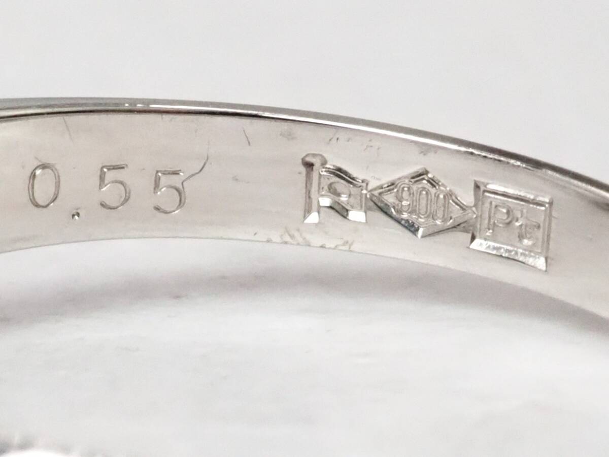Yahoo!オークション - 【6325D】Pt900 天然ダイヤモンド 0.55ct/5.0g/...