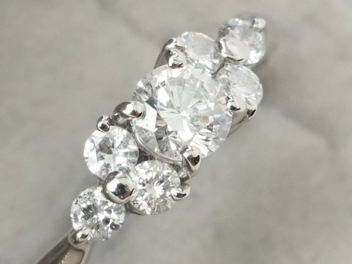 Yahoo!オークション - 【6463P】Pt900 天然ダイヤモンド 0.51ct/3.4g/...