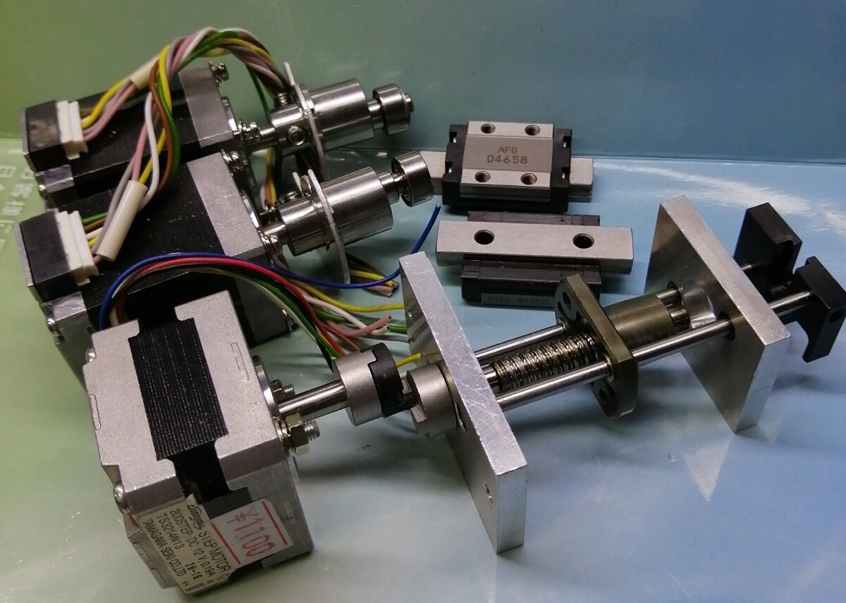 Yahoo!オークション - ステッピングモーターとスライド機構部品