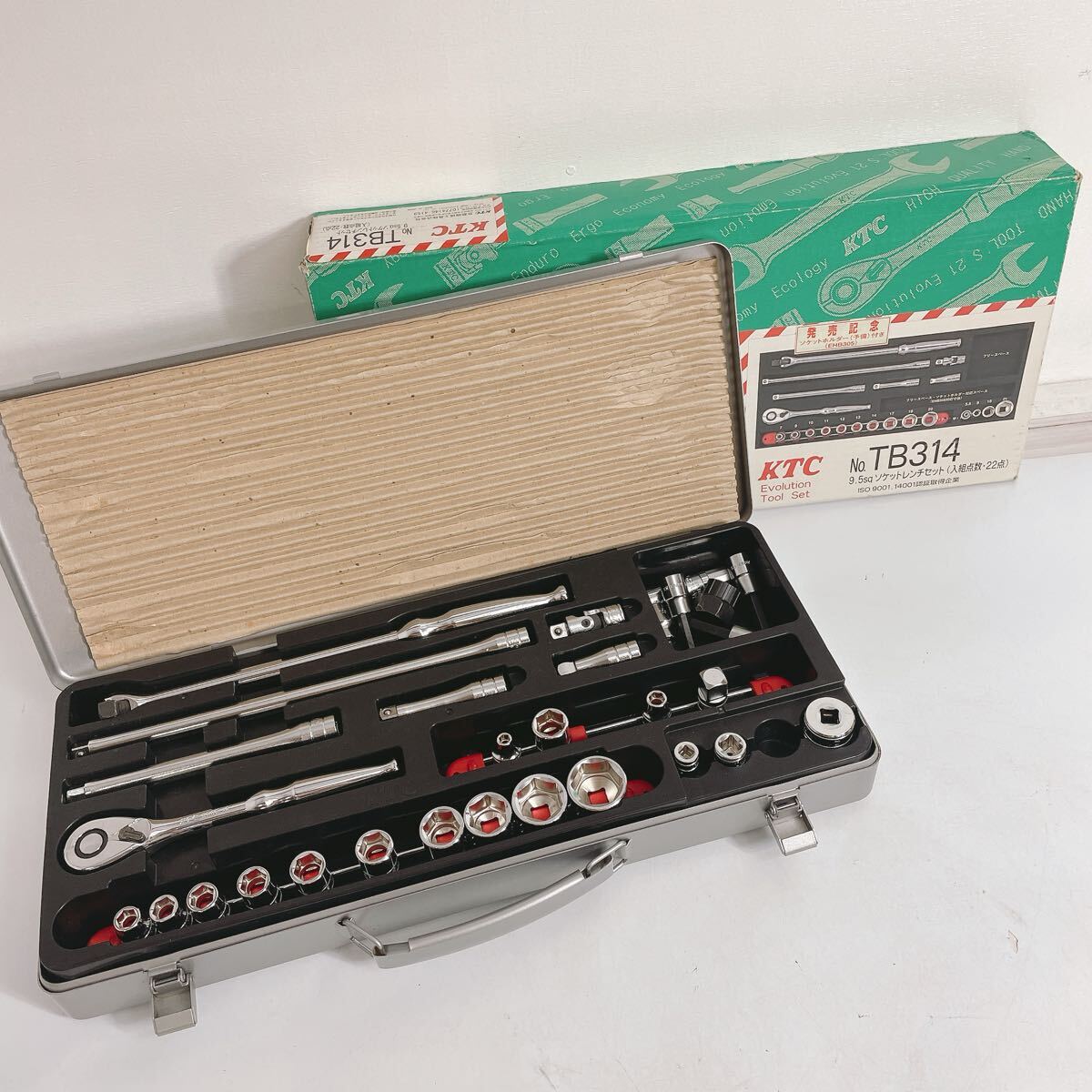 Yahoo!オークション - KTC 9.5sq 9.5mm 3/8 ソケットレンチセット 21p...