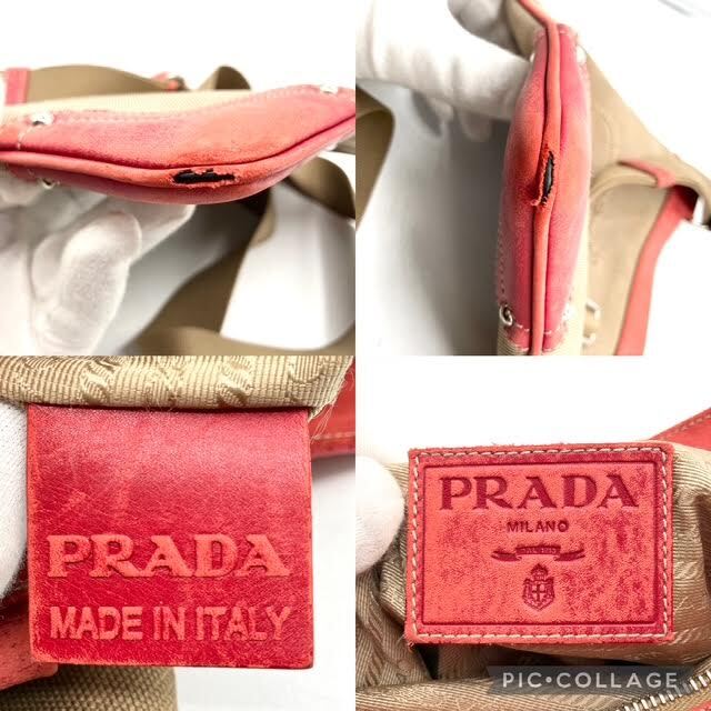 Yahoo!オークション - A4 PRADA プラダ 斜めかけ ショルダーバッグ キ...