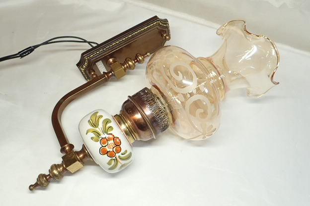 Yahoo!オークション - 325A[M]ブラケットライト 壁掛けランプ/照明/陶...