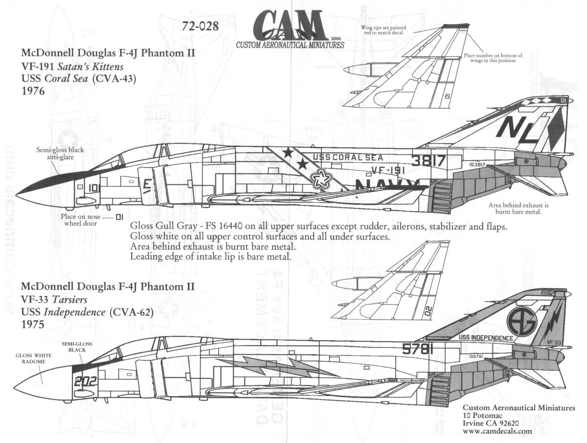 Yahoo!オークション - CAM Decals 72-028 Phantom Phamily