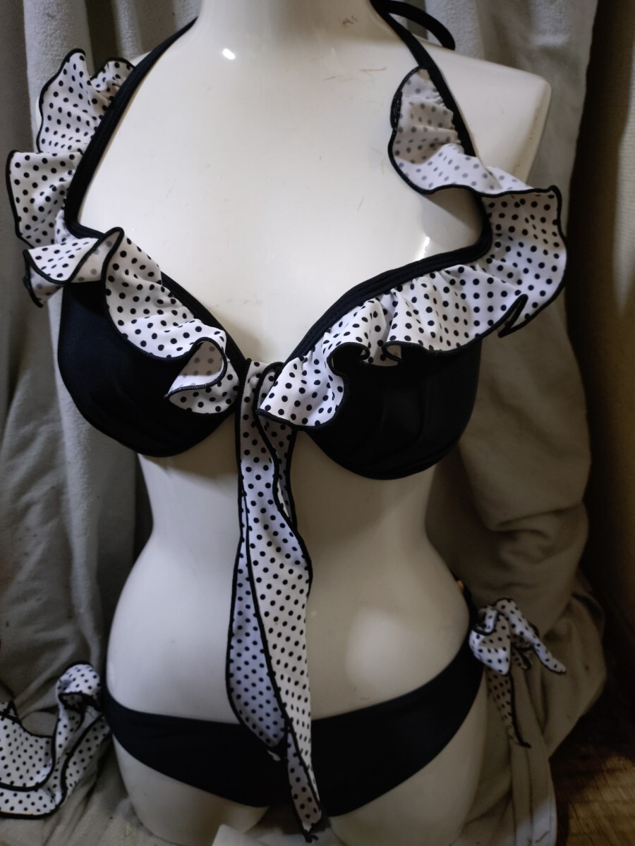 Yahoo!オークション - M3863 武蔵産業 フリル付き キュートなモノトー...