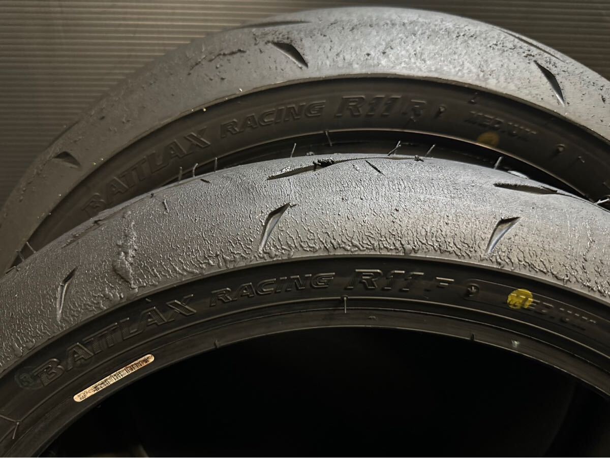 Yahoo!オークション - 8 ブリジストン R11 110/70R17 150/60R17 ラップ...