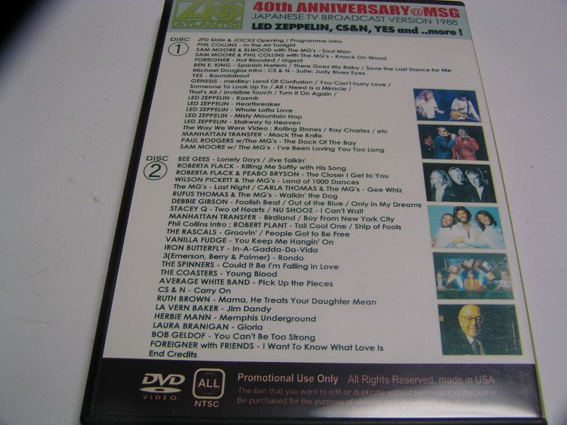 Yahoo!オークション - アトランティックレコード40周年ライヴ レッ...