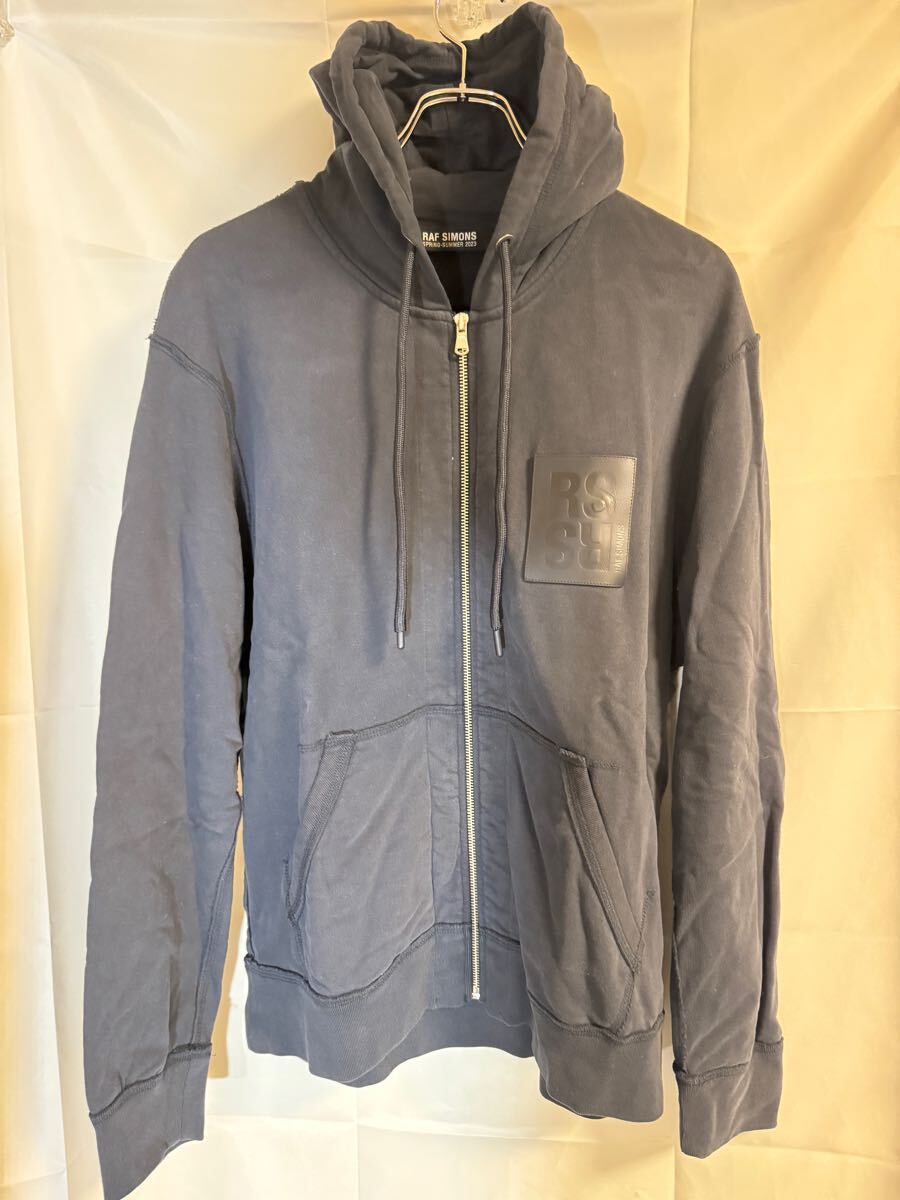 Yahoo!オークション - RAF SIMONS 23SS ZIPPED HOODIE WITH RS HAND SI...