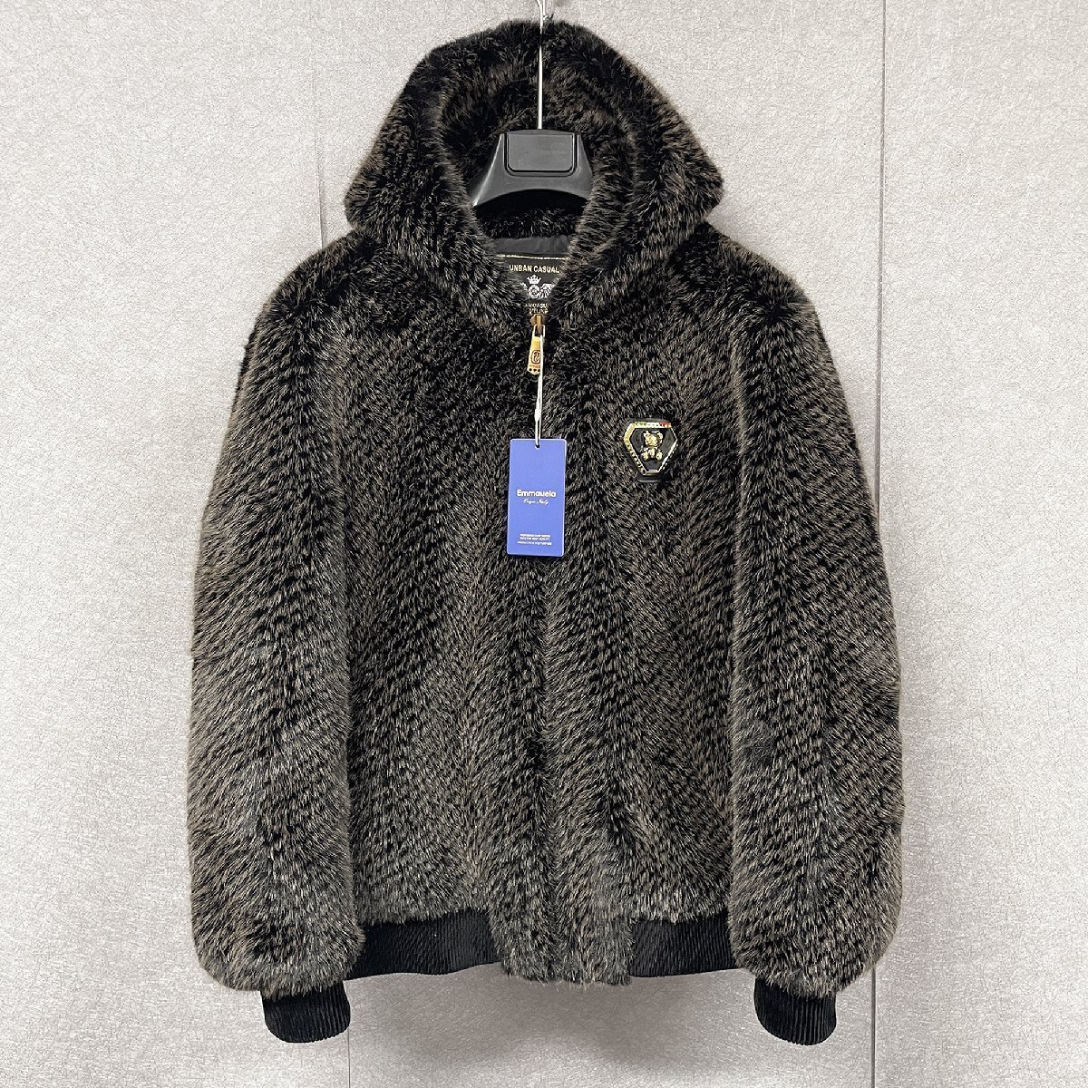 豪華ミンク/カシミヤ混・毛皮ファーコート 定価5万◇Emmauela 豪華ミンク/カシミヤ混・毛皮ファーコート 定価5万◇Emmauela