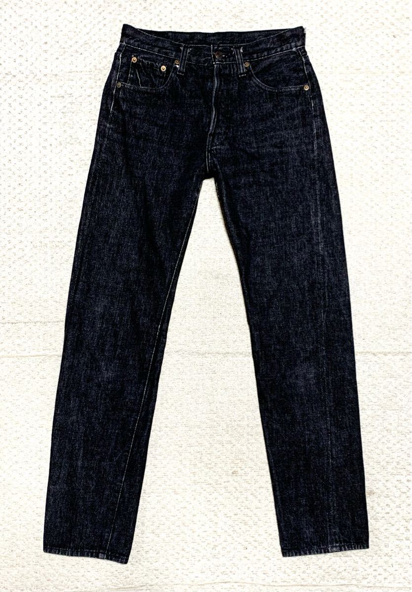 :DENIME.テーパード デニム 29 オリゾンティ 期.旧 ドゥニーム/ブラック インディゴ/セルビッチ/W75股下78/workers resolute type(ジーンズ)｜売買された ...