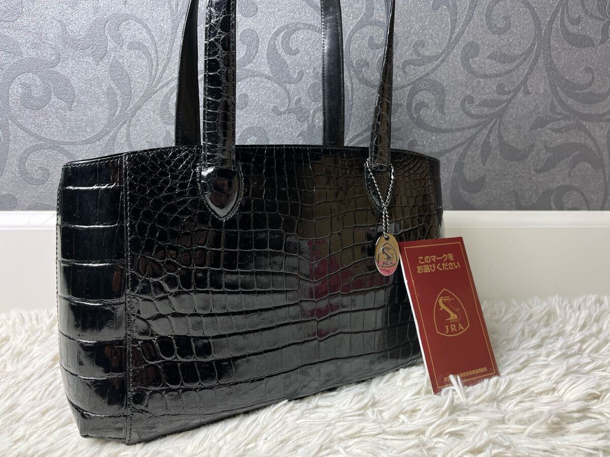 Yahoo!オークション - 定価38万 Sanpo クロコダイル ハンドバッグ JRA ...