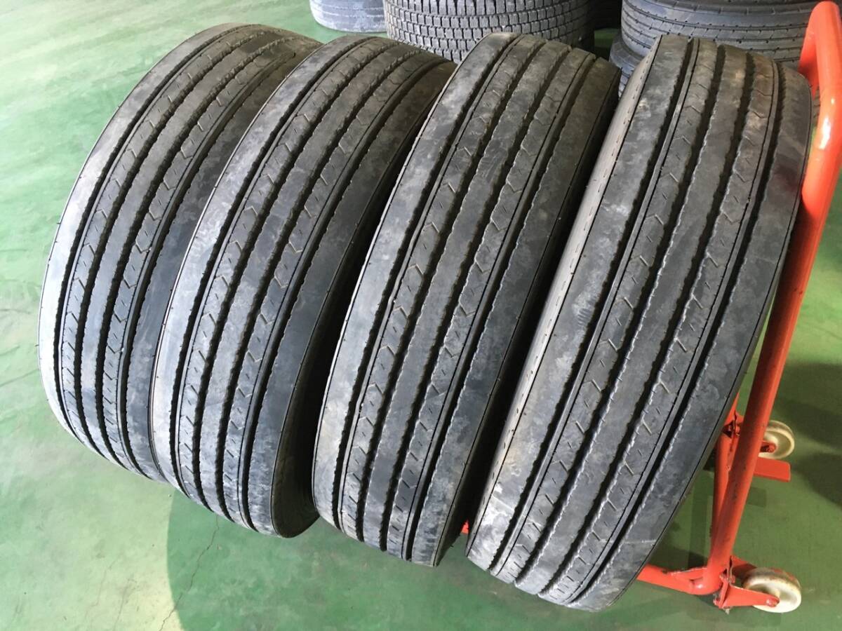 Yahoo!オークション - a163-5-2 275/80R22.5 中古4本 ダンロップ SP330...