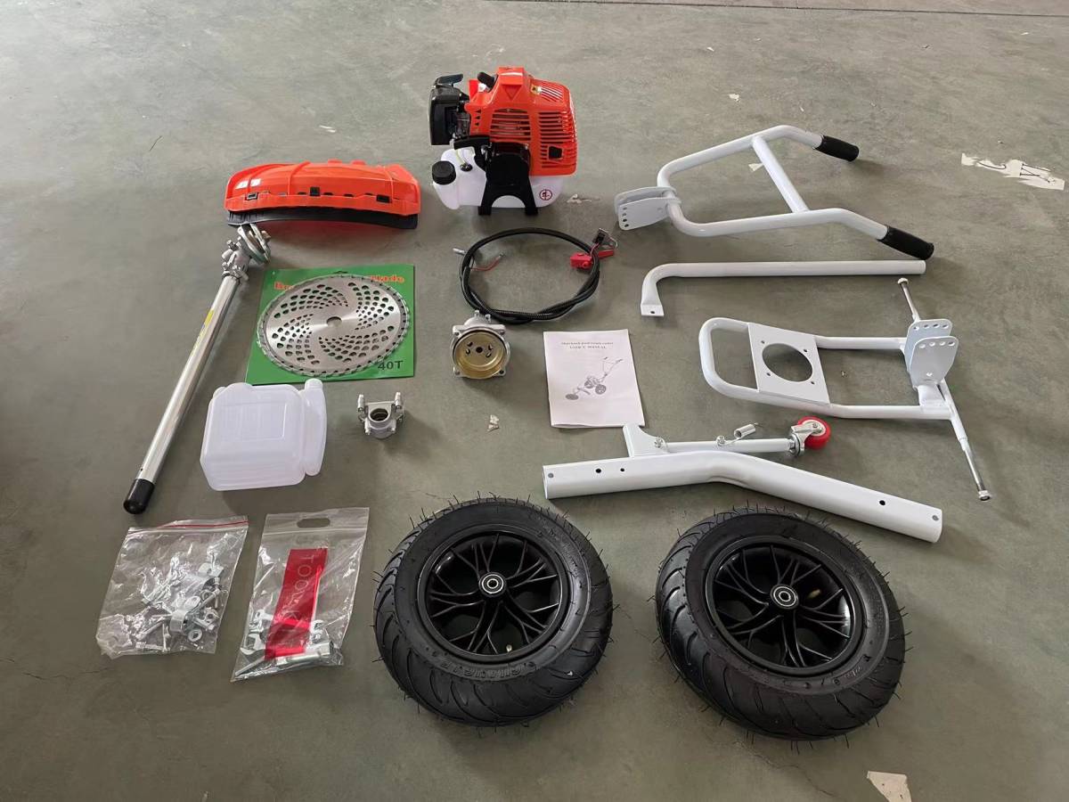 Yahoo!オークション - 草刈機 2スト エンジン 手押し式 52cc 低騒音・...