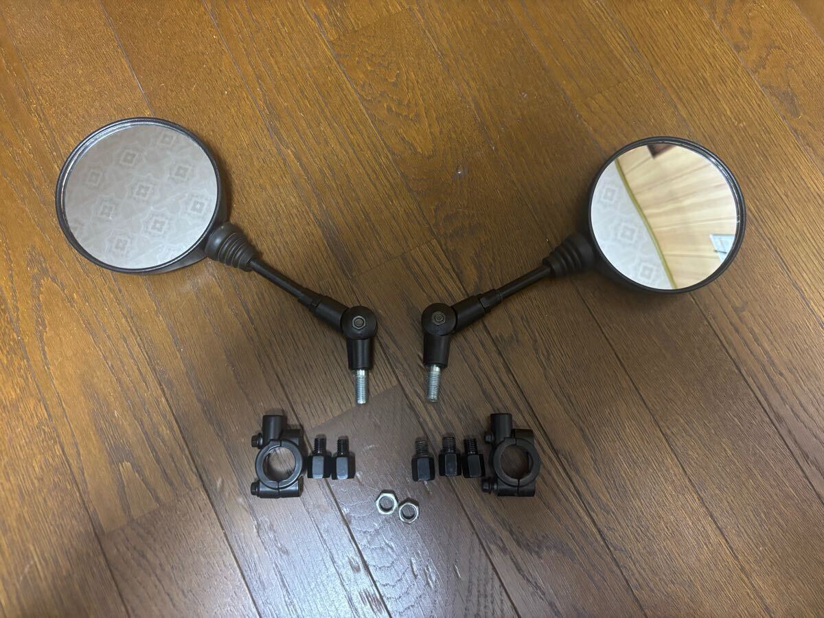 Yahoo!オークション - MZS バイク用 汎用丸型小径ミラー 10mm 8mm 逆ネ...