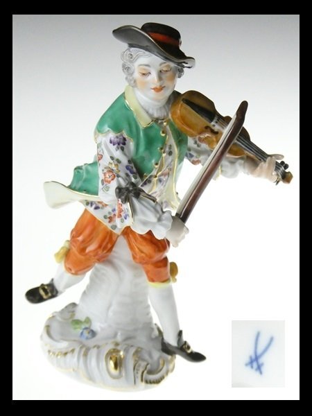 n383 Meissen マイセン 高級シリーズ ケンドラー ギャラント オーケストラ ① ヴァイオリン奏者 音楽家 フィギュリン 飾物(マイセン)｜売買されたオークション情報、yahooの ...