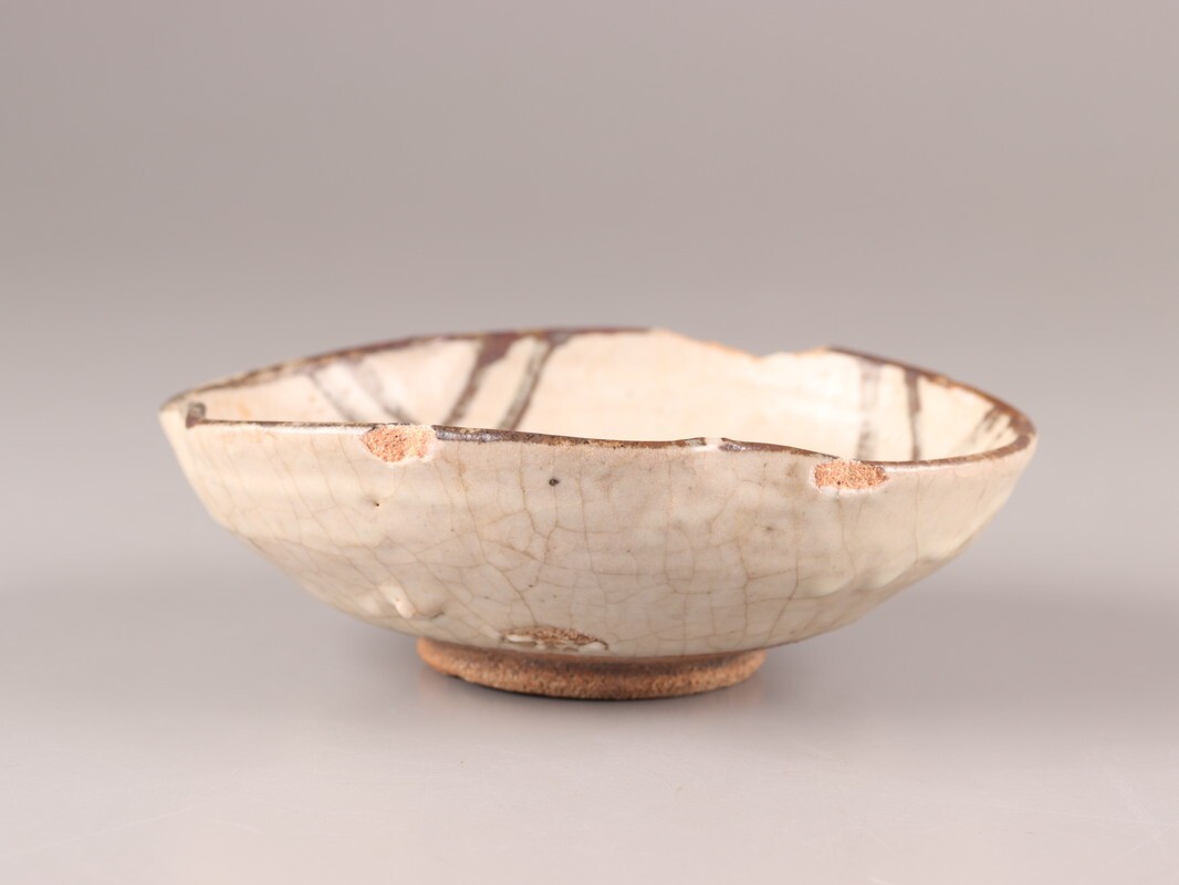 古美術 古志野 志野焼 皿 時代物 極上品 初だし品 D1422(志野 古美術 古志野 志野焼 皿 時代物 極上品 初だし品 D1422(志野