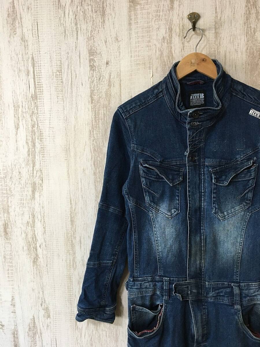474☆【デニムつなぎ オールインワン】BLUE B M(つなぎ 474☆【デニムつなぎ オールインワン】BLUE B M(つなぎ