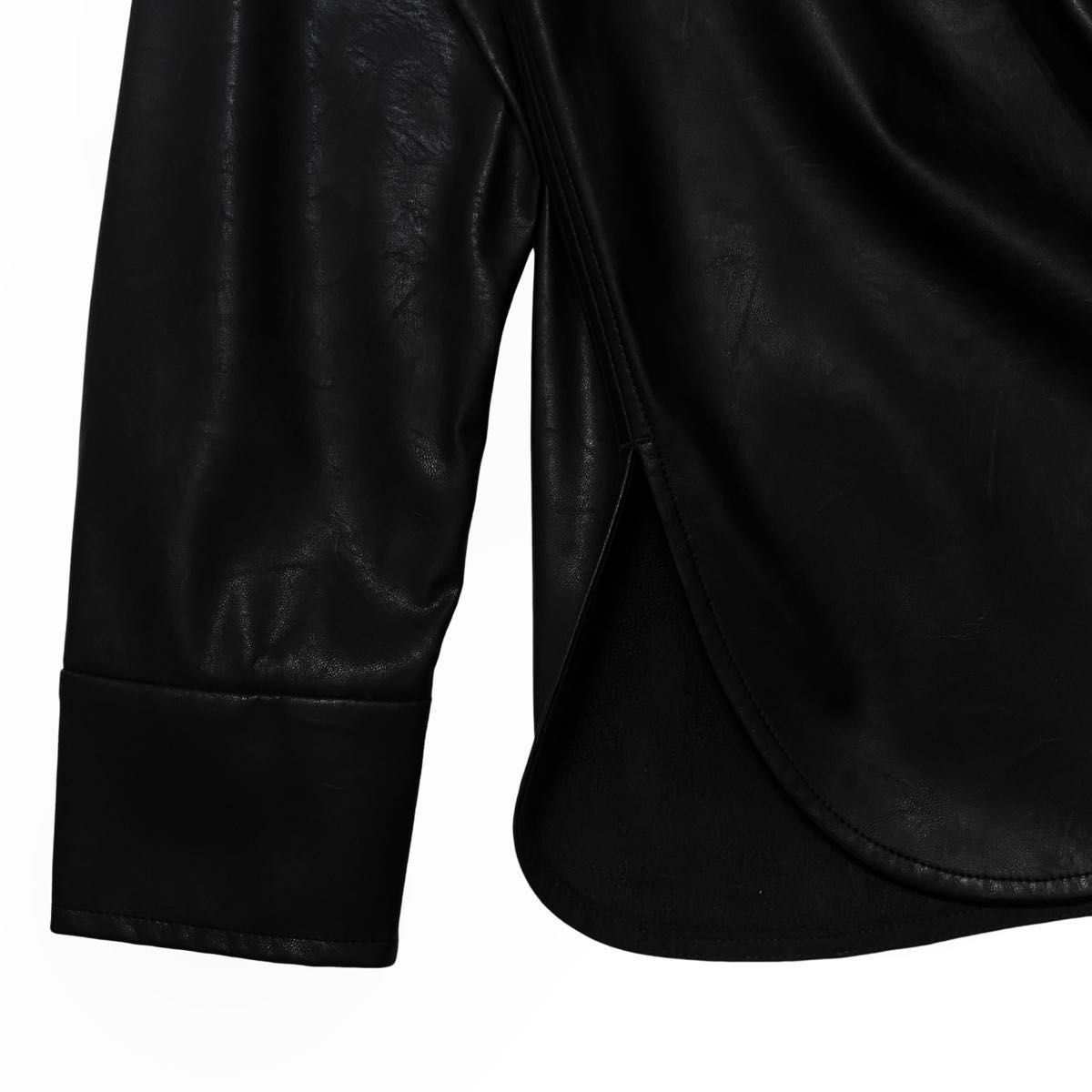 Sefr セファ RAINIER OVER SHIRT フェイク レザー オーバー Sefr セファ RAINIER OVER SHIRT フェイク レザー オーバー