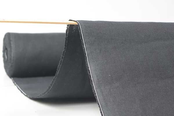 Yahoo!オークション - コットン麻ポプリン 黒 巾 110cm 1m[3644-②-1m...