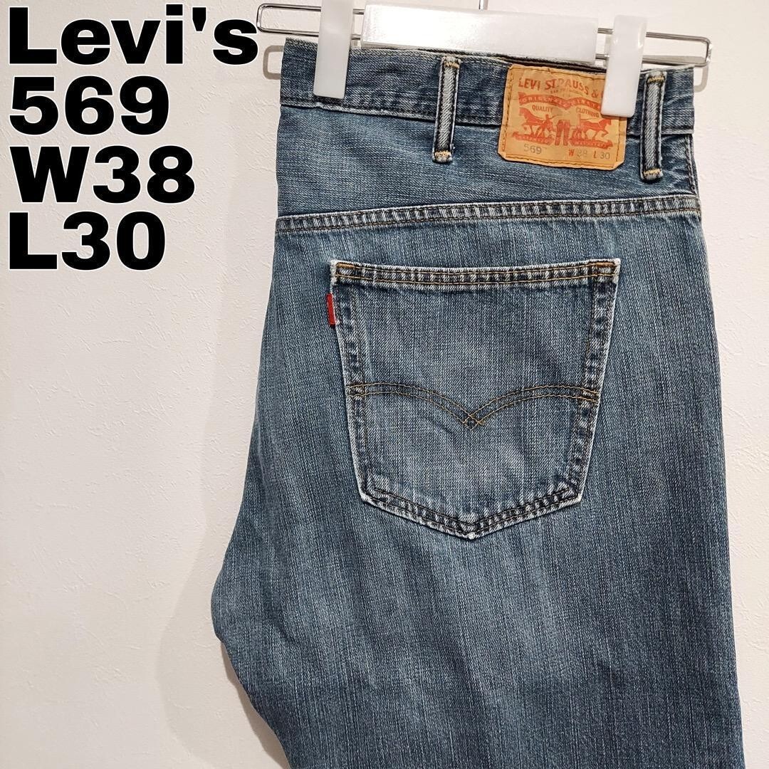 Yahoo!オークション - リーバイス569 Levis W38 ダークブルーデニム 青...