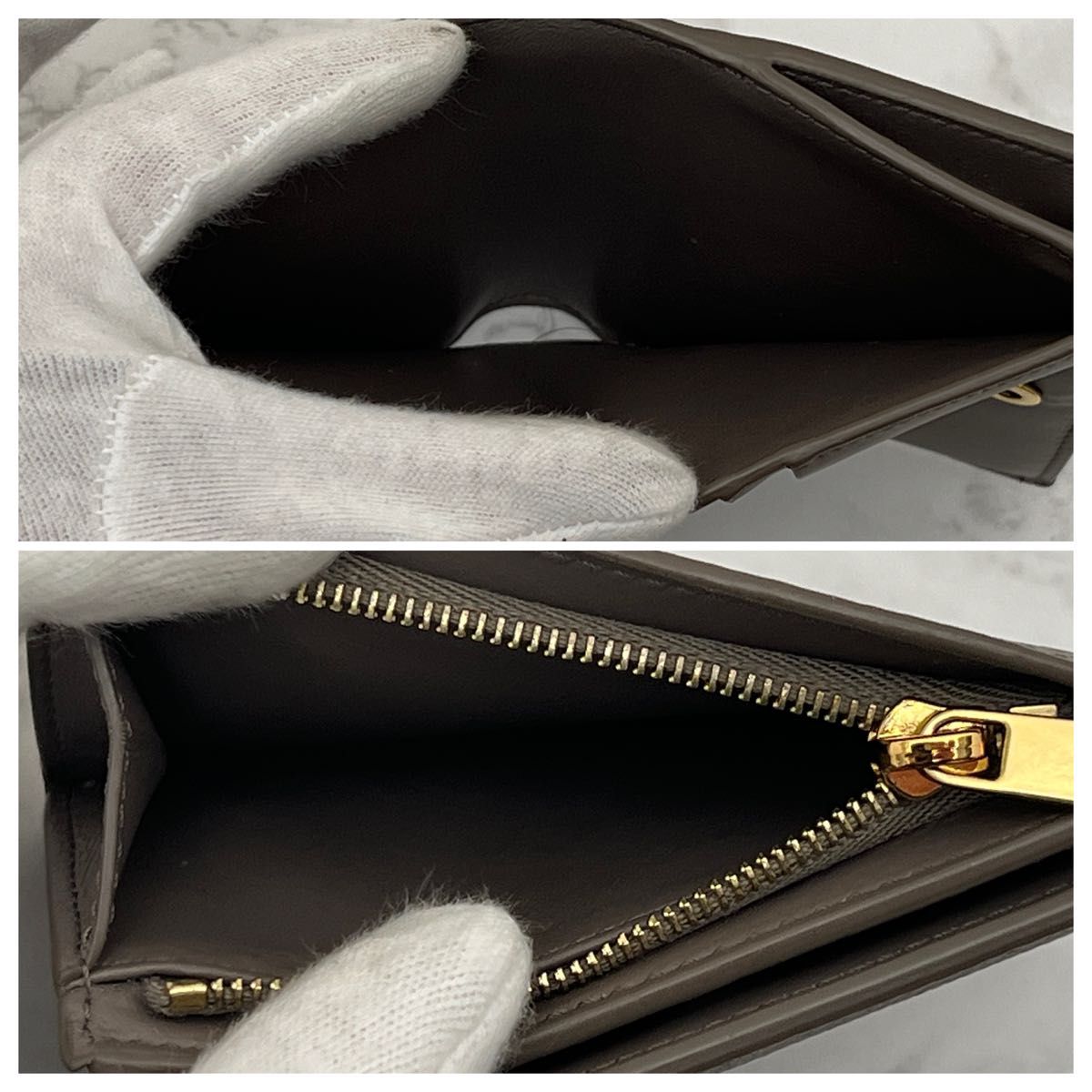 セリーヌ コンパクト ウォレット 折り財布 ぺブル(グレー系 セリーヌ コンパクト ウォレット 折り財布 ぺブル(グレー系