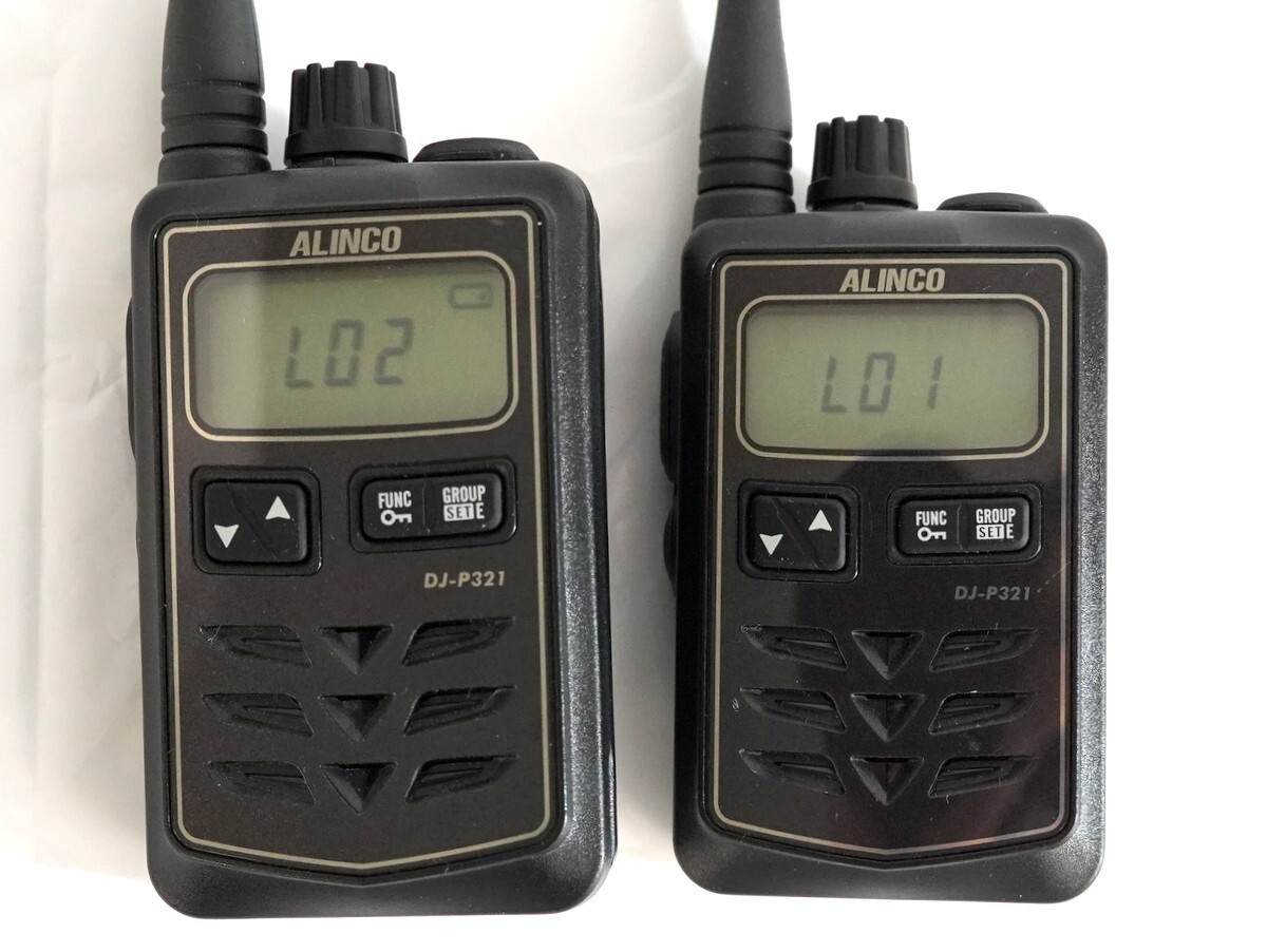 1000円スタート 特定小電力 トランシーバー 2点 アルインコ ALINCO DJ-P321 ブラック 特小 ライセンスフリー 通電確認済み WHO RR30029(ハンディ)｜売買された ...
