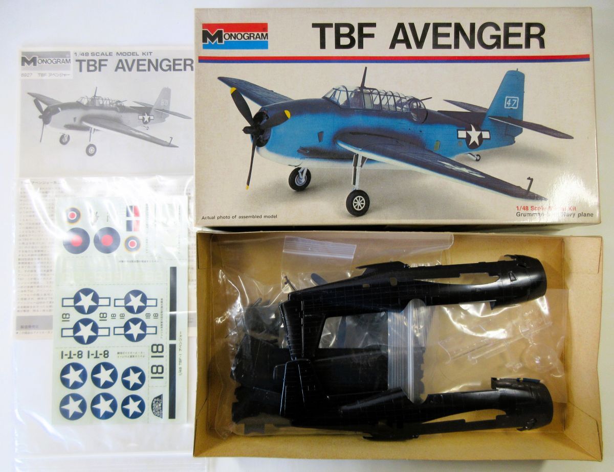 Yahoo!オークション - バンダイ・モノグラム 1/48 8927 TBM-1 アベン...