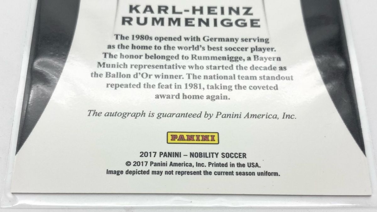 ⑥C3OF6 PANINI パニーニ 西ドイツ代表 カール ハインツ ルンメニゲ 直筆サインカード KARL-HEINZ RUMMENIGGE CRESCENT SIGNATURES(その他 ...