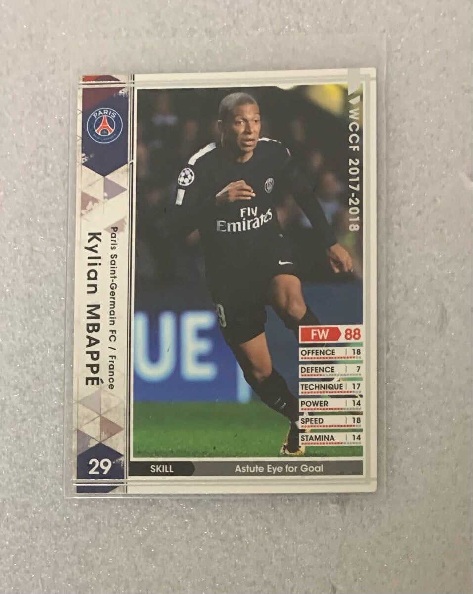Yahoo!オークション - RC Kylian Mbappe WCCF 2017-18 PSG ルーキー エ...
