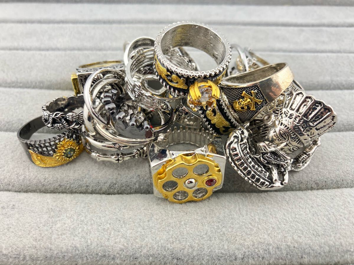 Yahoo!オークション - B94 リング 指輪 シルバー風 ヴィンテージ アク...