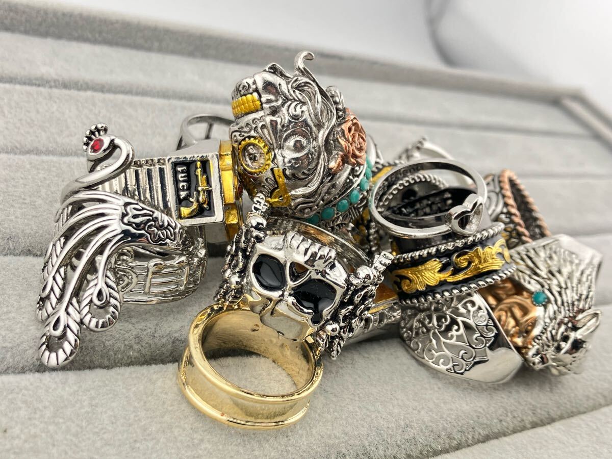 Yahoo!オークション - B116 リング 指輪 シルバー風 ヴィンテージ アク...