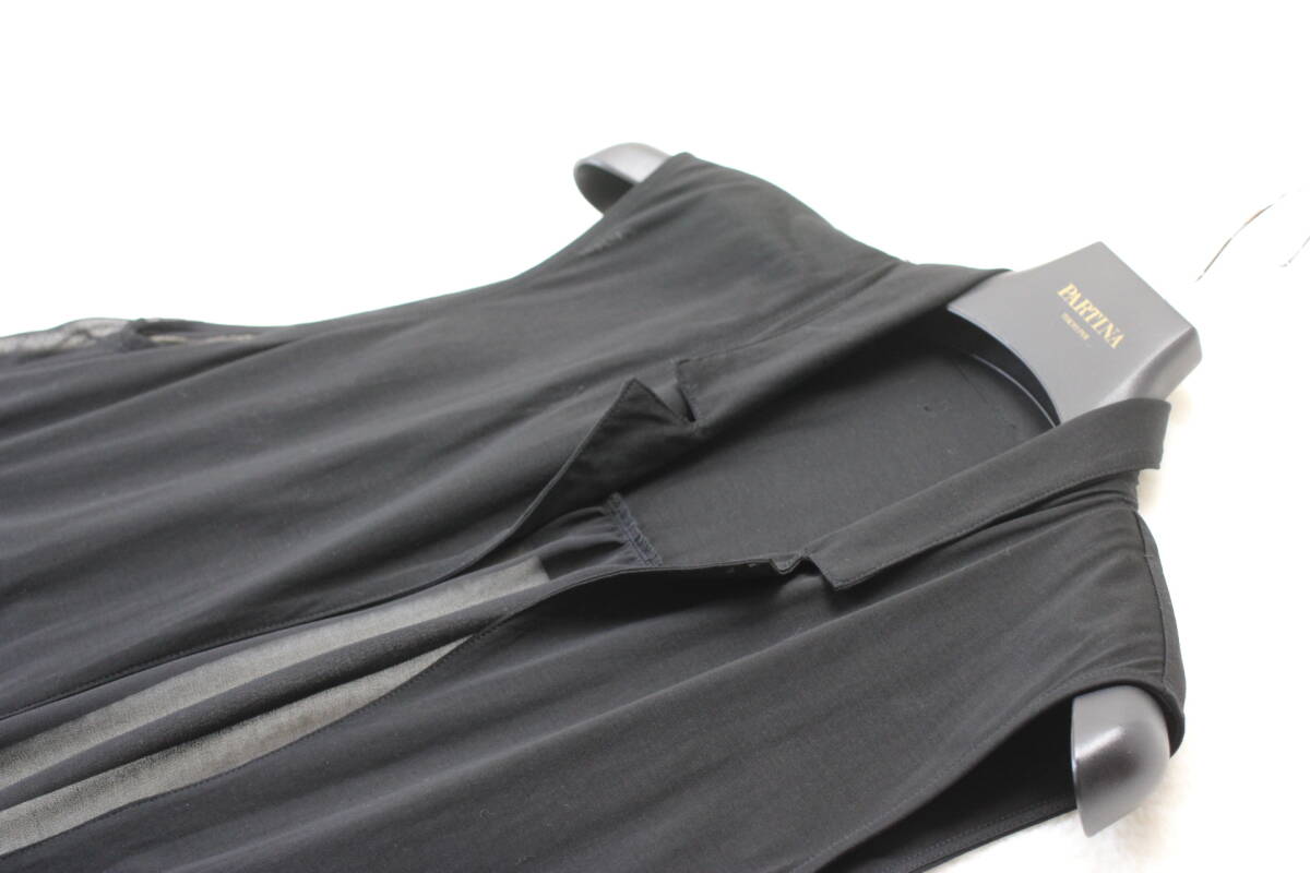 Yahoo!オークション - 3-1674 新品 シフォン切替テーラーカラーロング...