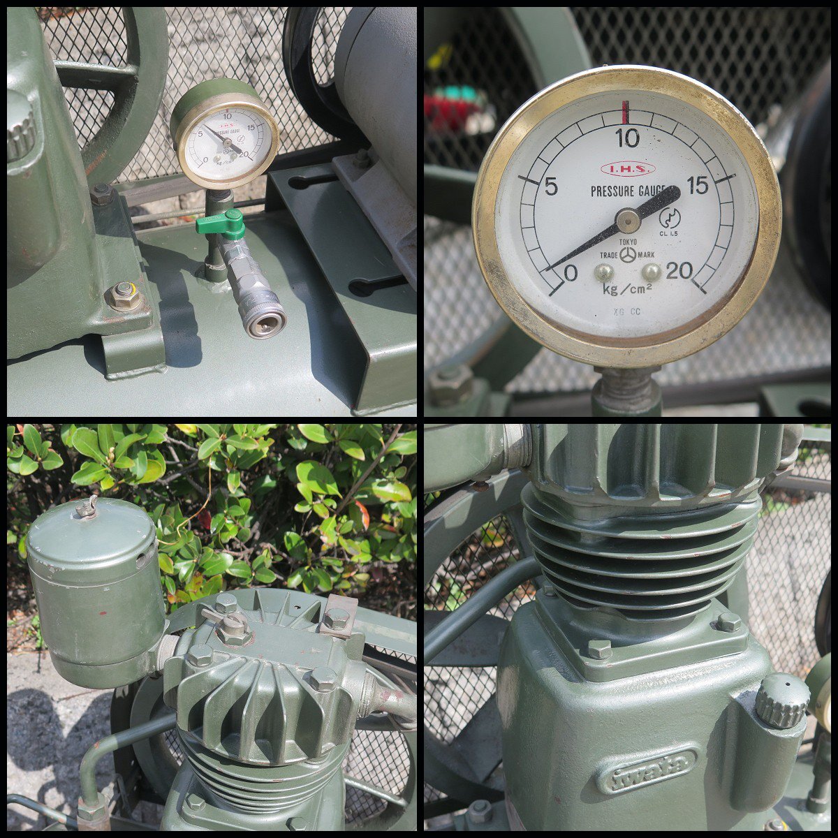 Yahoo!オークション - イワタ/iwata 2馬力 レシプロコンプレッサー SP...