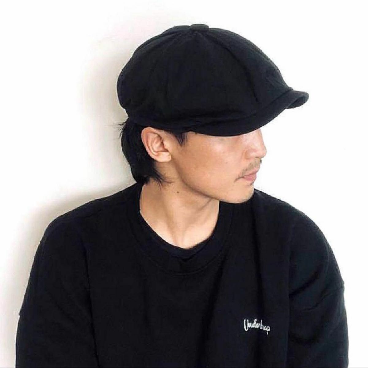 Yahoo!オークション - キャスケット ハンチング 黒 帽子 ベレー帽 メン...