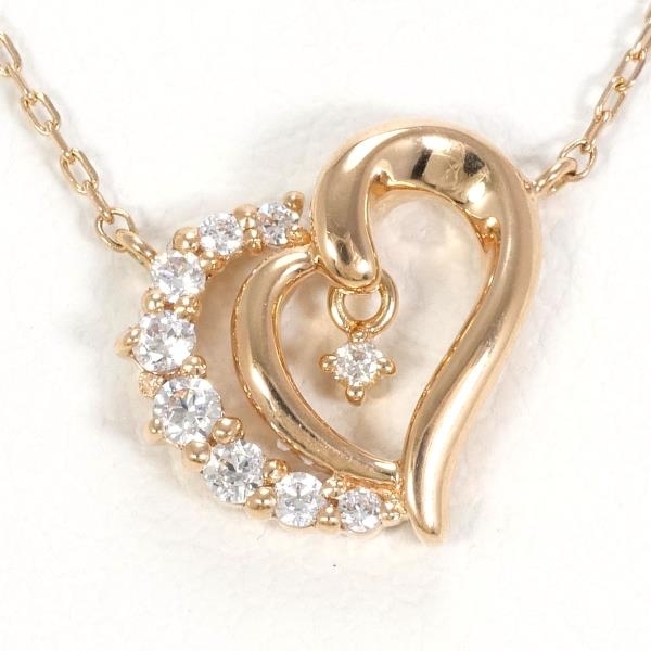 Yahoo!オークション - カナル4℃ K10PG ネックレス ジルコニア 総重量...