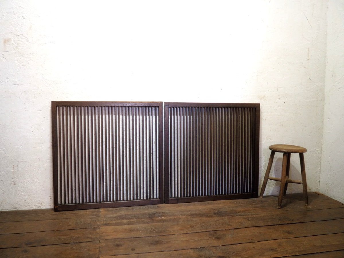 Yahoo!オークション - タU0724 【H75cm×W76cm】×2枚 アンティーク 格...