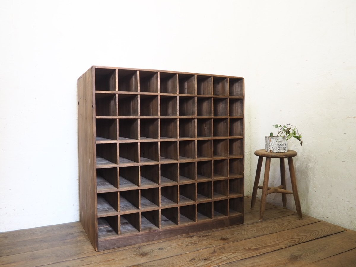 Yahoo!オークション - タ荷R0434 H89cm×W89 5cm ヴィンテージ 収納56...