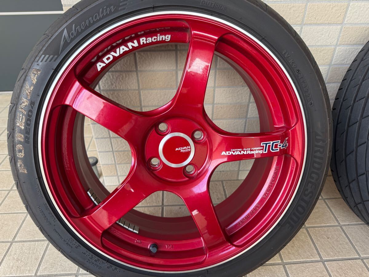 Yahoo!オークション - [ガリ傷無し]ADVAN TC4 17×6.5J 4/100 +40 キャ...