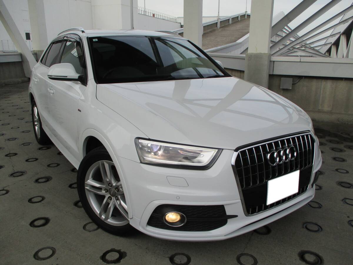 H25 上級AUDI Q3 2.0TFSI クアトロ 211ps S-Line 4WD 車検08. 4 純正ナビ/DTV/Bカメラ/Pスタータ/パドル/専用18inc/極美車/107 ...