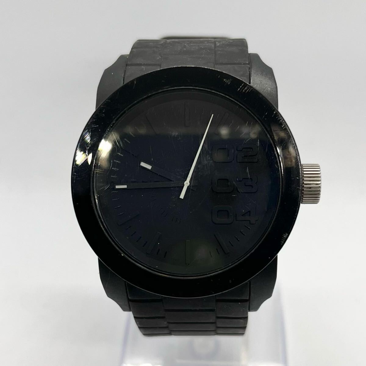 Yahoo!オークション - （a298）DIESEL ディーゼル クォーツ 腕時計 黒 ...