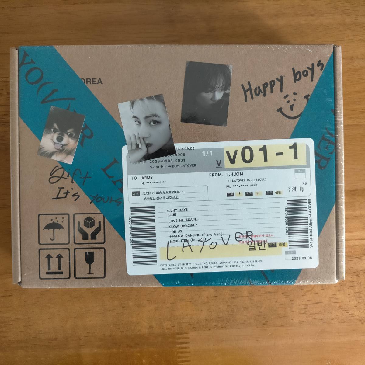 Yahoo!オークション - 新品未開封 BTS V ソロアルバム 「Layover」 青...