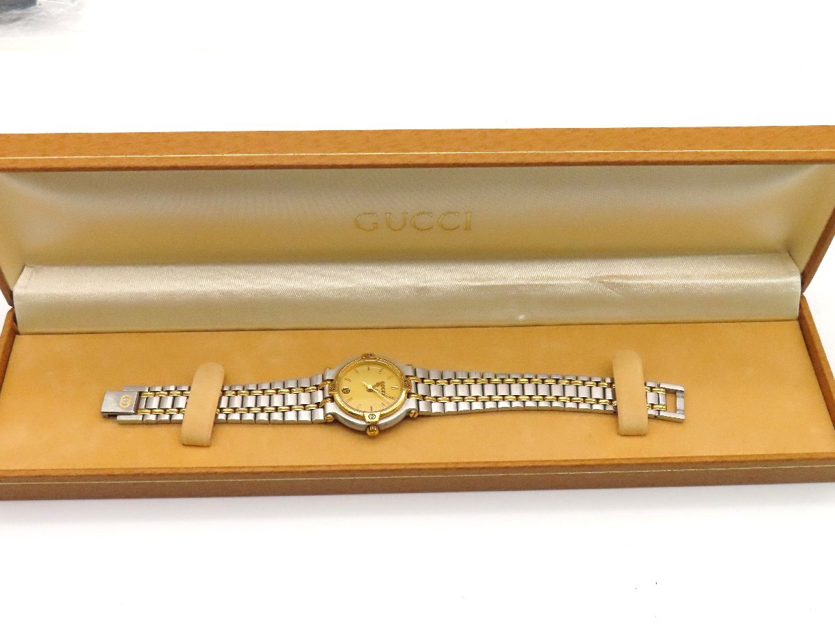 1円 グッチ GUCCI 9000L GP/SS ゴールド文字盤 レディース 腕時計 稼働 QZ 箱 18904(セイコー)｜売買されたオークション情報、yahooの商品情報をアーカイブ公開 ...