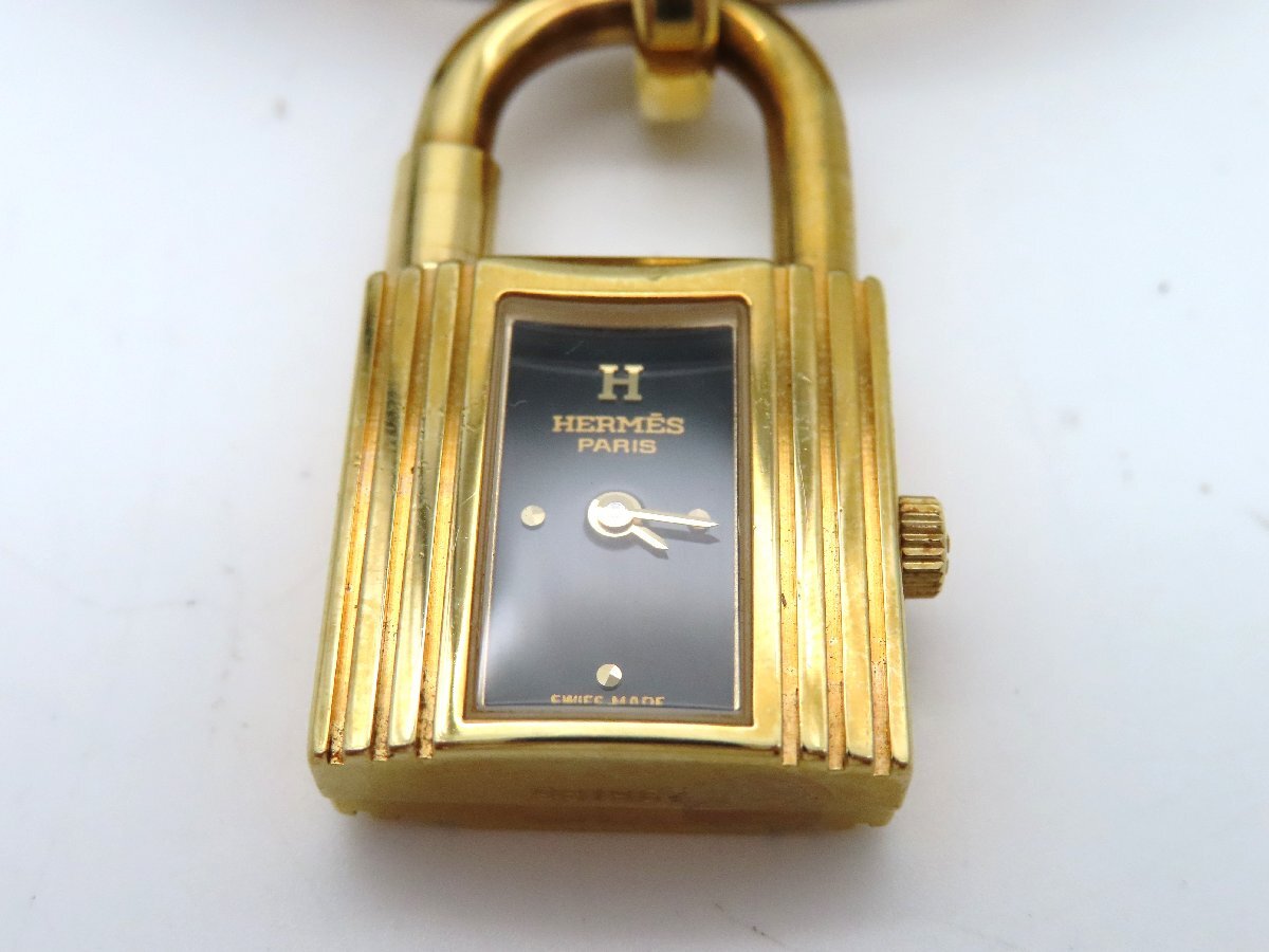Yahoo!オークション - 1円 エルメス KE1.201 ケリーウォッチ GP/革 ブ...