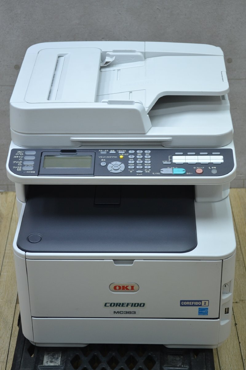 W1303 現状品 OKI 沖 カラーLED複合機 MC363dnw コピー FAX プリンター スキャナー ドラムユニット交換表示あり 総印刷枚数 80357枚(その他)｜売買された ...