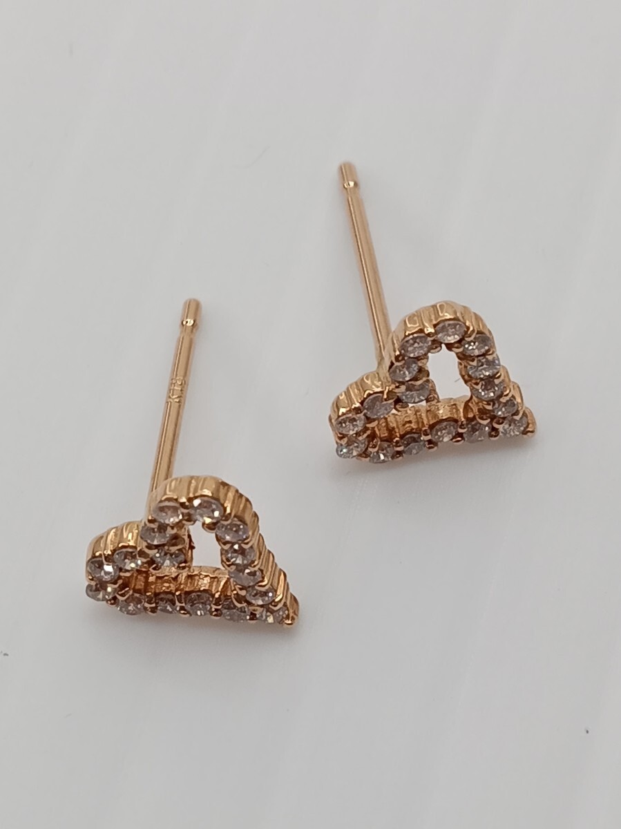 Yahoo!オークション - K18pg 天然ダイヤ0.16ct ピアス 7