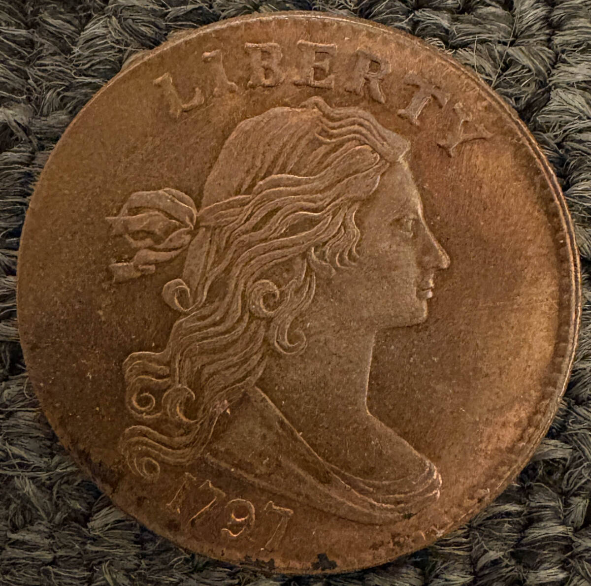 Yahoo!オークション - アメリカ 1797年 1セント Draped Bust Large Cen...
