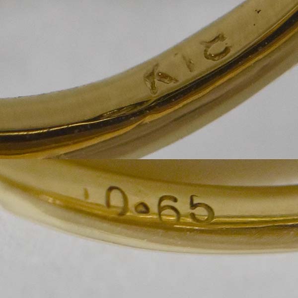 Yahoo!オークション - ダイヤモンド 0.65ct 18金イエローゴールド K18Y...