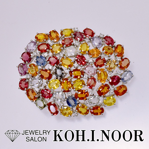 Yahoo!オークション - サファイア 28.75ct ダイヤモンド 0.49ct 18金ホ...