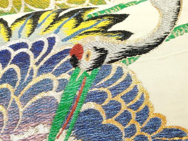平和屋着物○龍村平蔵製 丸帯 日出鶴織錦 金銀糸 正絹 逸品 平和屋着物○龍村平蔵製 丸帯 日出鶴織錦 金銀糸 正絹 逸品