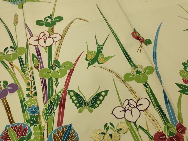 Yahoo!オークション - 平和屋着物 訪問着 花鳥文 金彩 正絹 逸品 AAAS2...